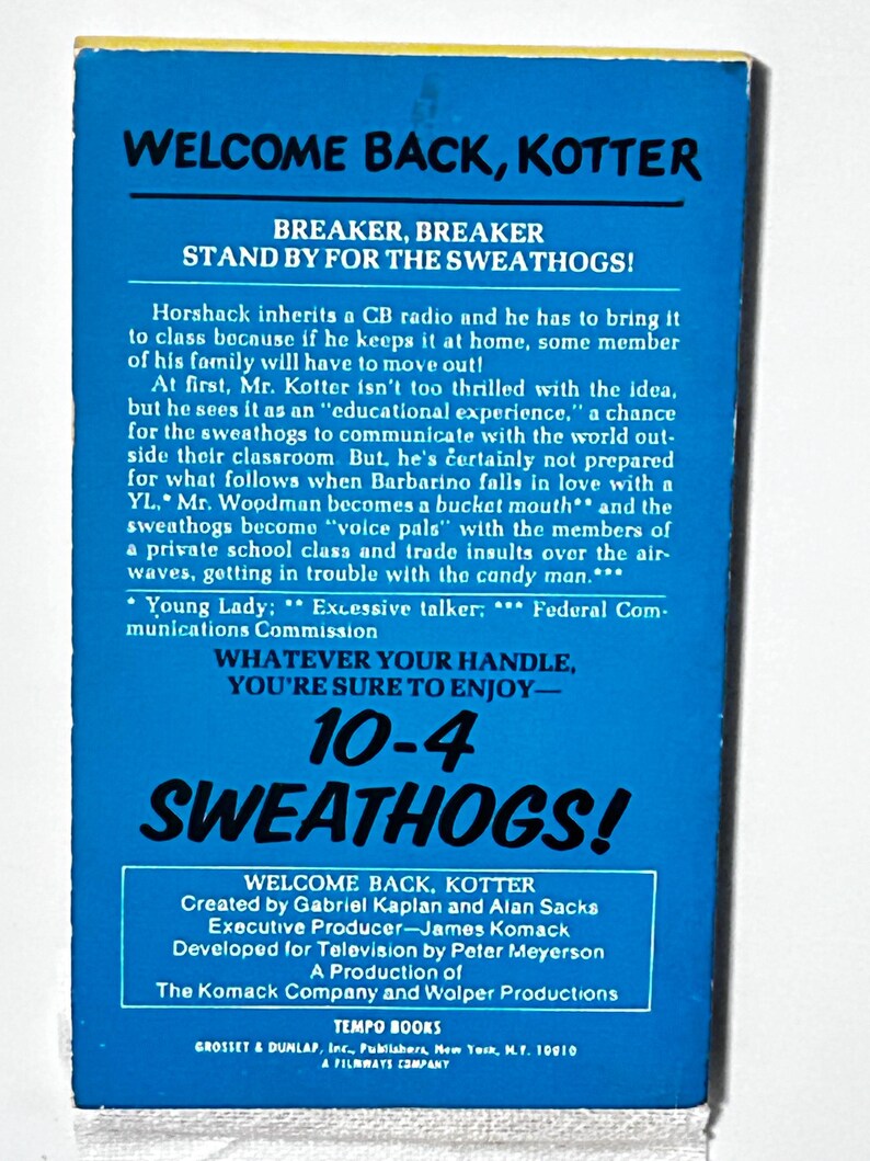 You Pick: Welcome Back, Kotter 1978 Calendar; #3 - Super Sweathogs, #4 ...