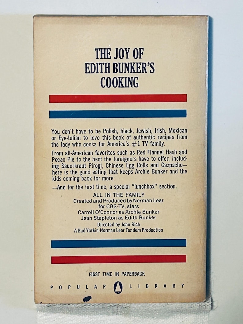 All in the Family (you Pick) Edith Bunker's Cookbook, Tv's First Family ...