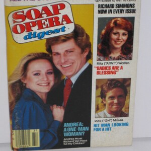 You Pick 1981 Soap Opera Digest Magazine Rick Springfield Richard ...
