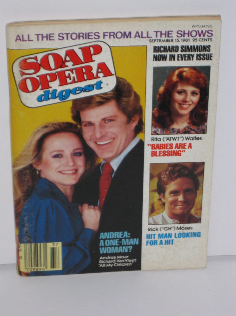You Pick 1981 Soap Opera Digest Magazine Rick Springfield Richard ...