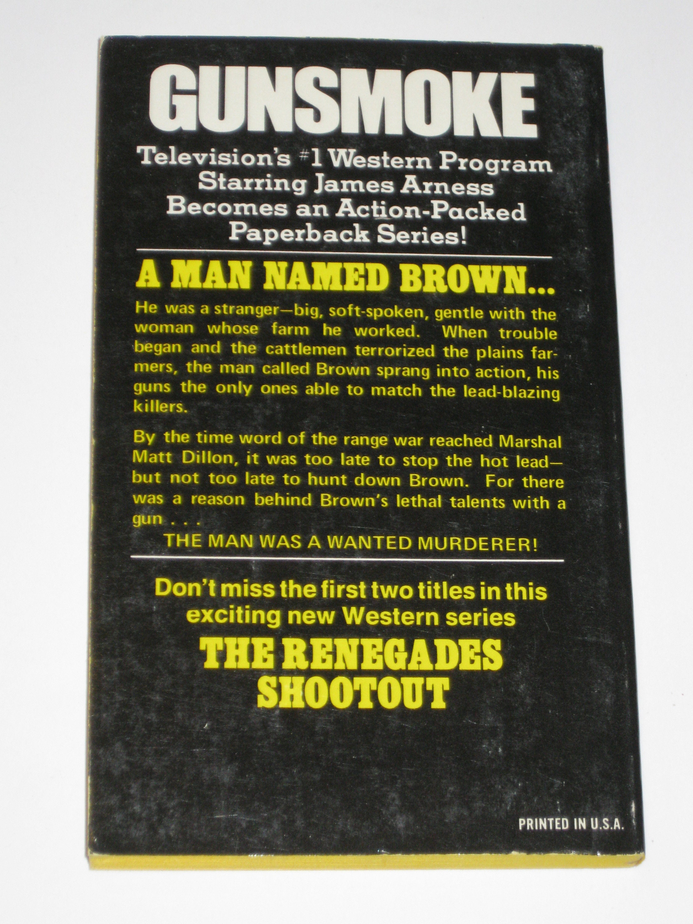 1974 Gunsmoke (you Pick) TV Series Paperbacks: #1 Renegades, #2 ...