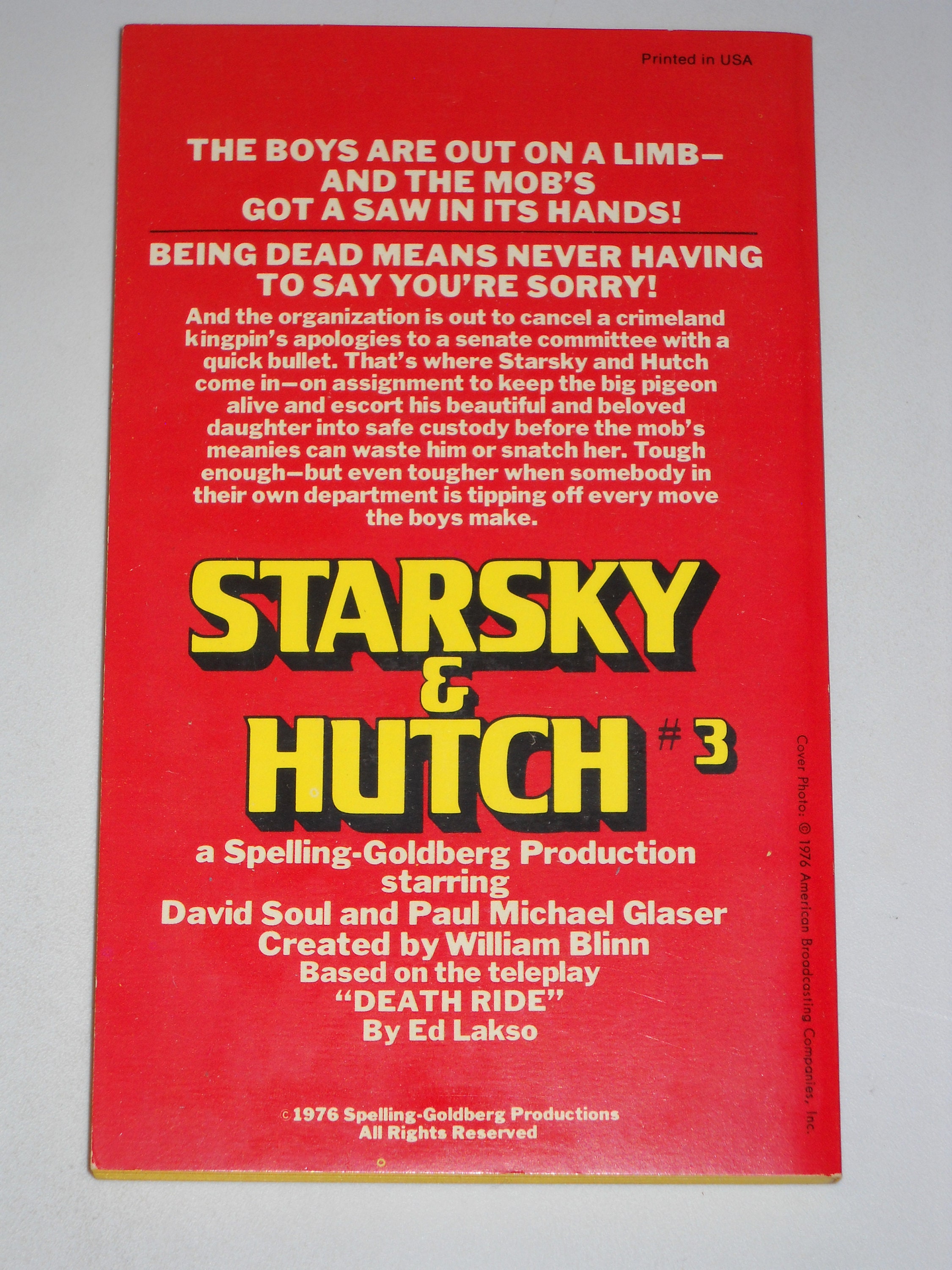1976 Starsky & Hutch 3 Death Ride por Max Franklin David Soul Paul ...