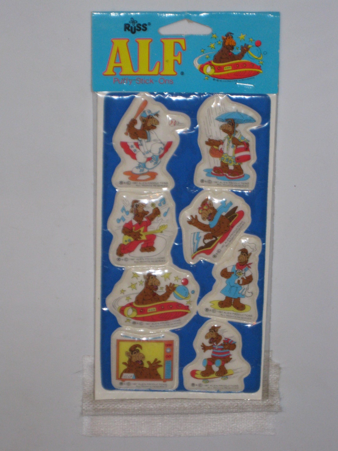 You Pick: 1987 ALF Items Puffy Stick-ons Stickers, Vintage Cartoon TV ...
