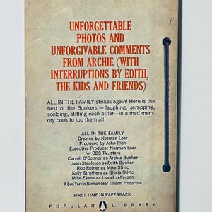 All in the Family (you Pick) Edith Bunker's Cookbook, Tv's First Family ...