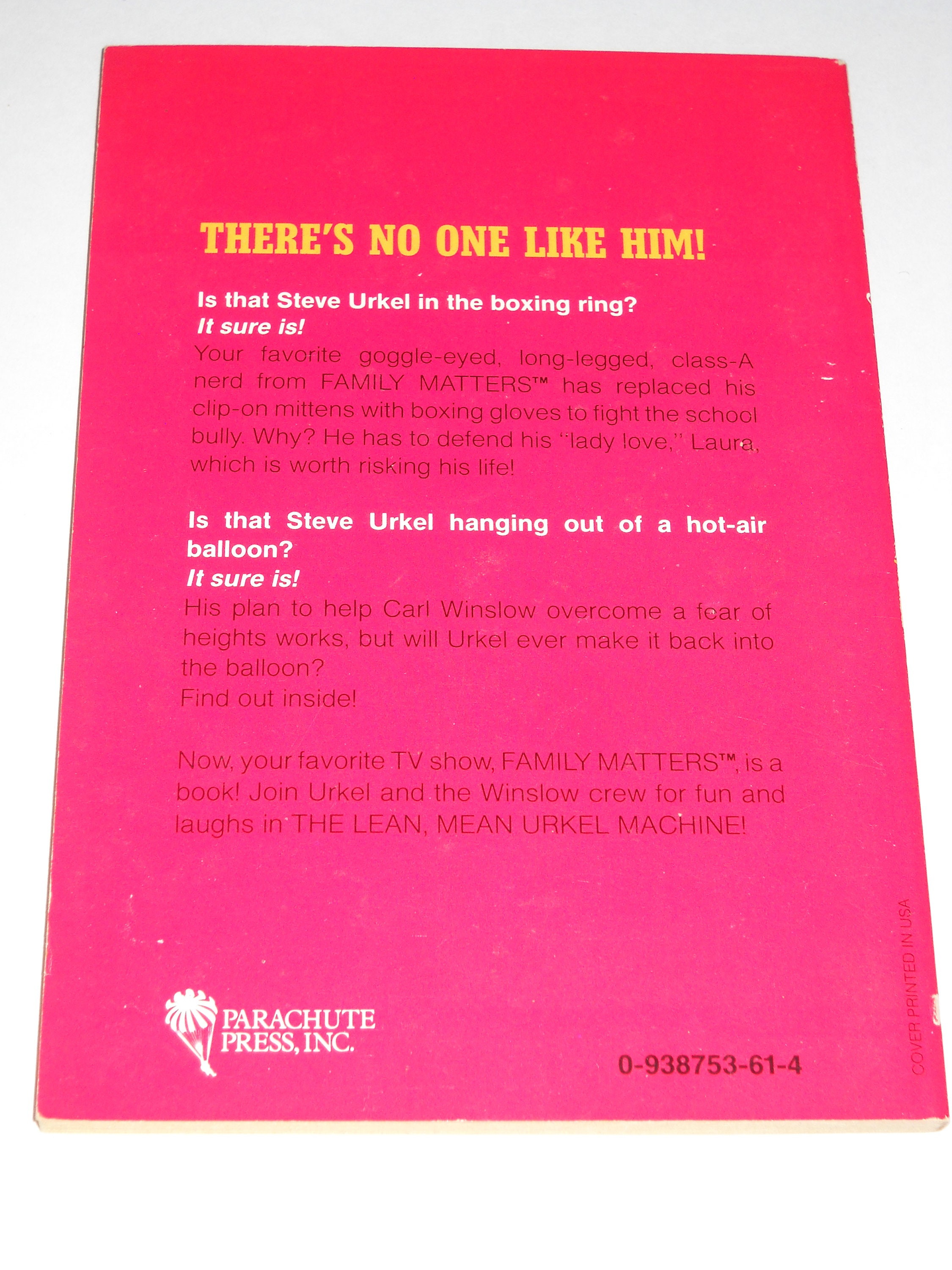 1992 Family Matters the Lean, Mean Urkel Machine ABC TV Tie-in Vintage ...