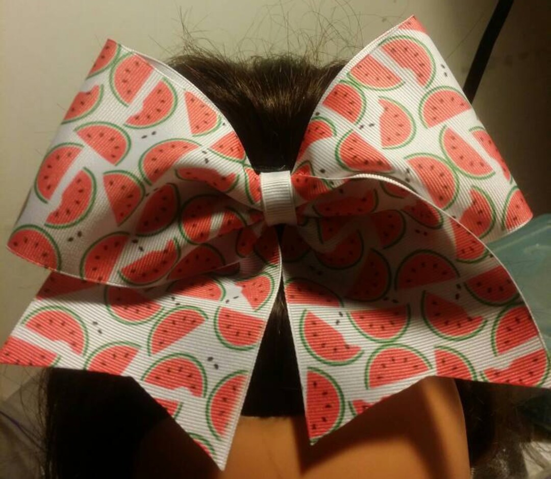 Watermelons - Cheer Bow - Custom: Choose White Ribbon - Etsy