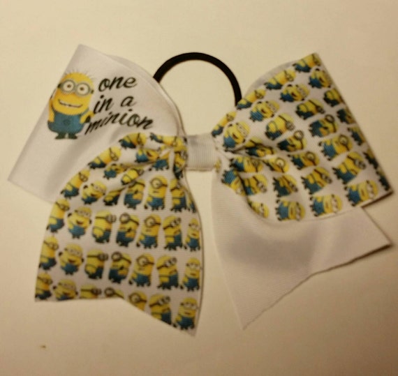 Minions One in a Minion Cheer Bow | Etsy