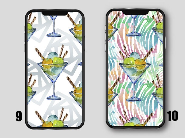 Ice Cream Choose From Various Ice Cream Patterns on a Phone - Etsy