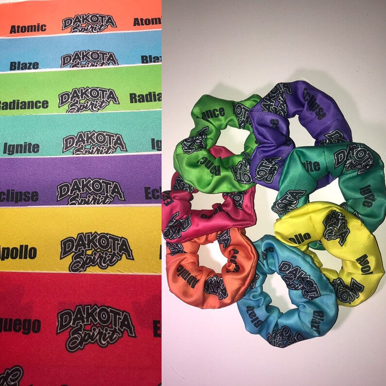 CUSTOM Text/Logo Scrunchies Your Design Any Colors cheer - Etsy France