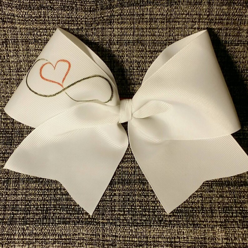 Heart Infinity Sign - Cheer Bow - Etsy