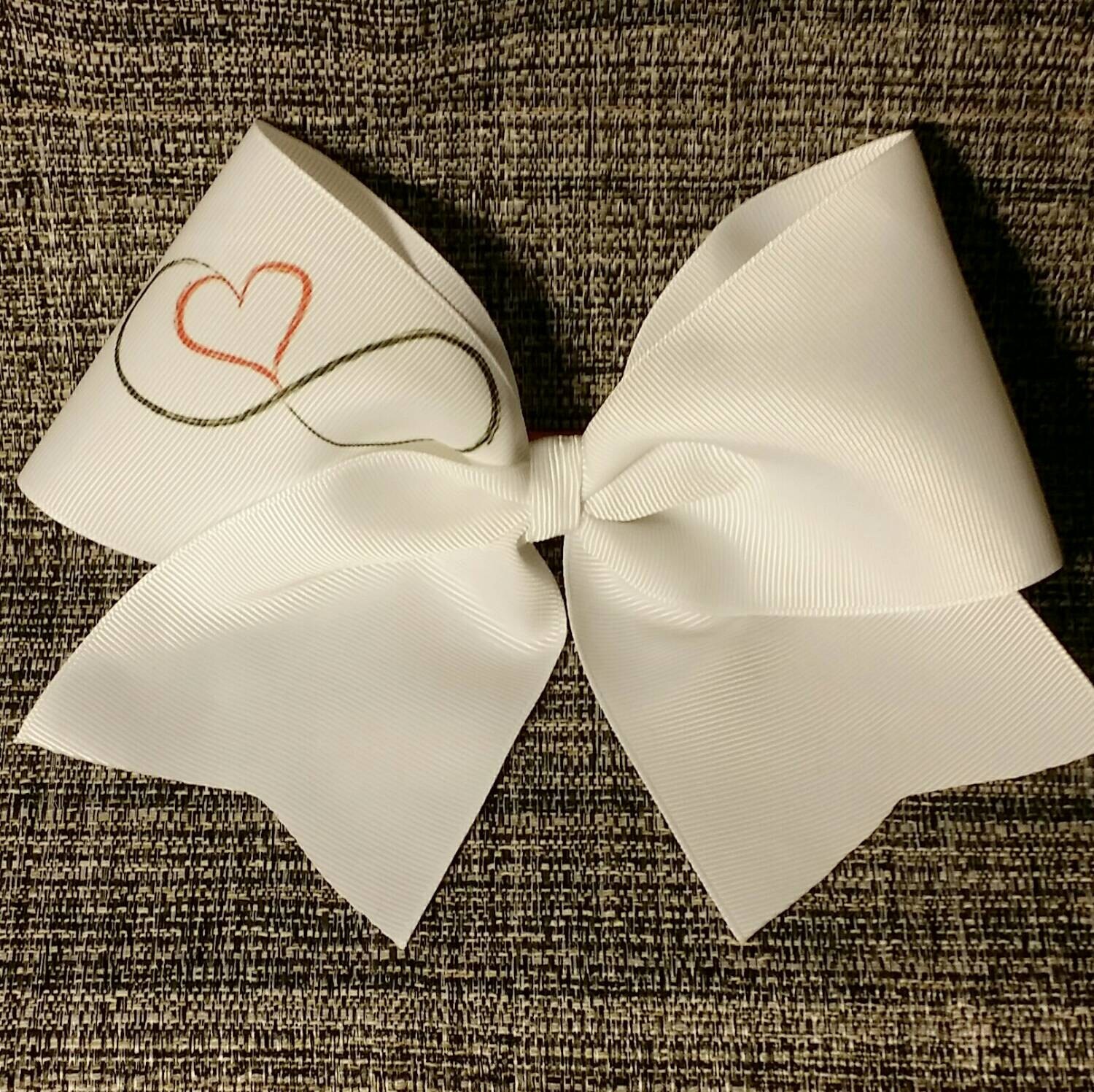 Heart Infinity Sign - Cheer Bow - Etsy