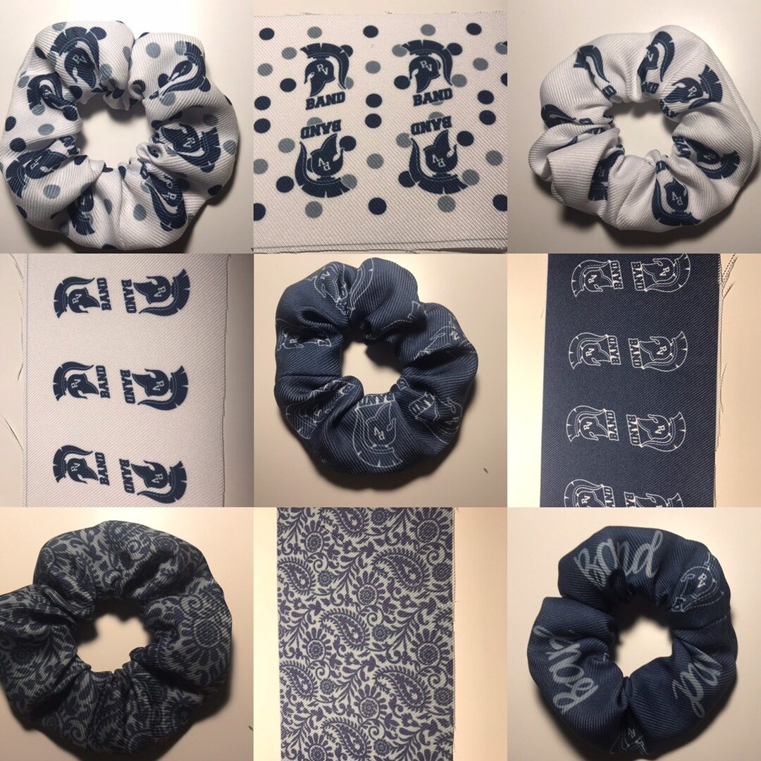 CUSTOM Text/logo Scrunchies - Your Design = Any Colors - Cheer ...