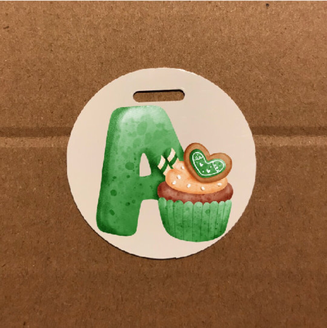 Monogram Key Chain St Patricks Day Alphabet 2 Round Disc With Top Slot ...