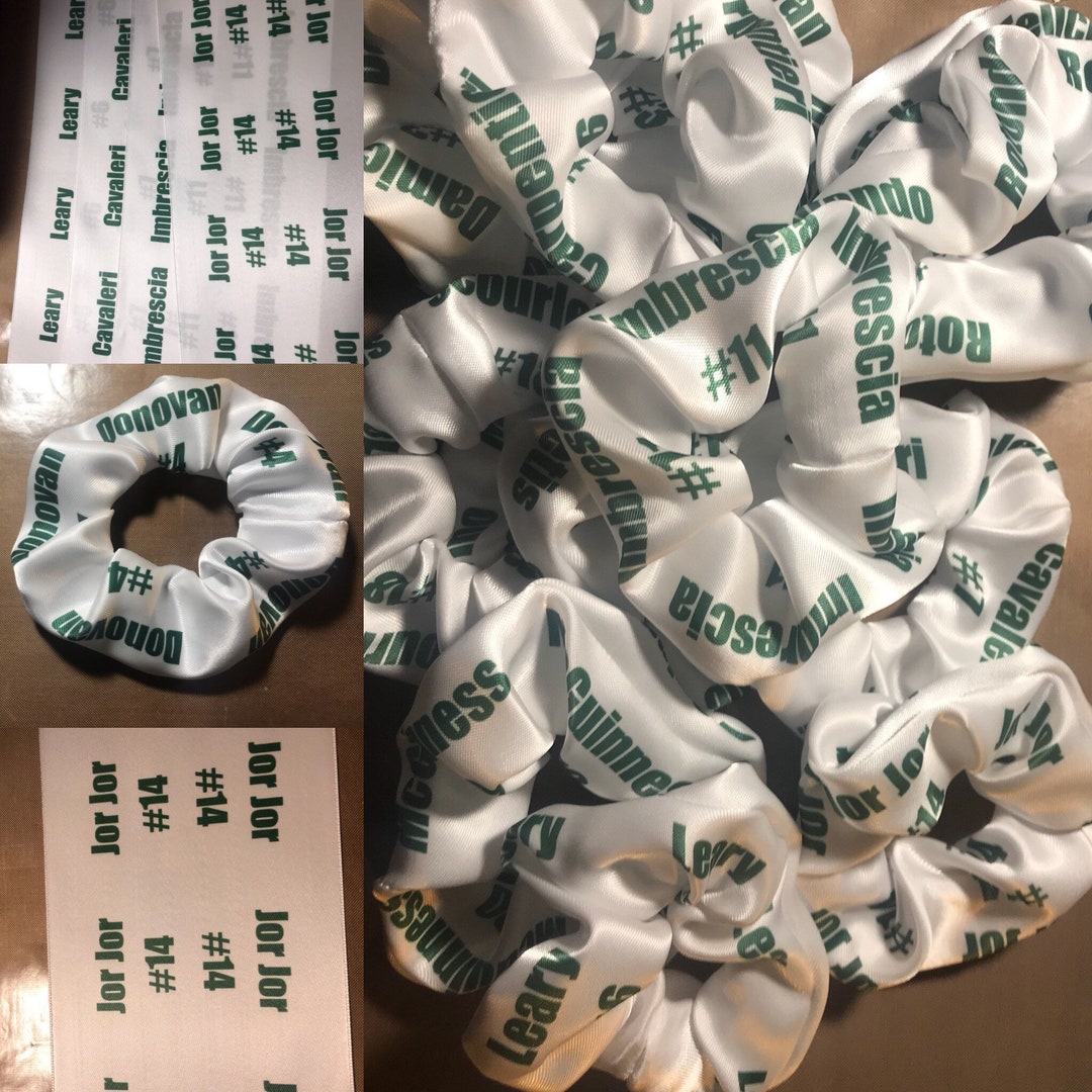 CUSTOM Team Scrunchies Sports Scrunchies Name / Number Scrunchies Your ...
