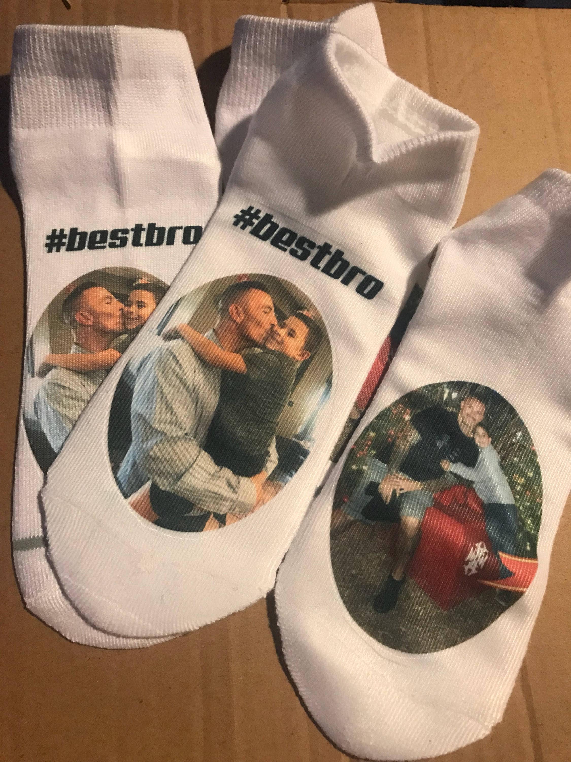 Custom Photo Socks Any Photo Any Text Custom Socks - Etsy