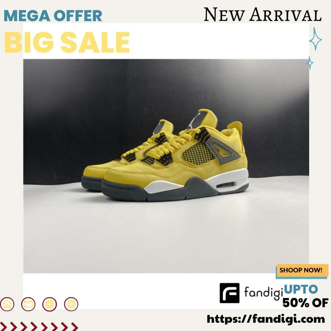 Air Jordan 4 Retro Ls Lightning Womans Sneakers Collection - Etsy