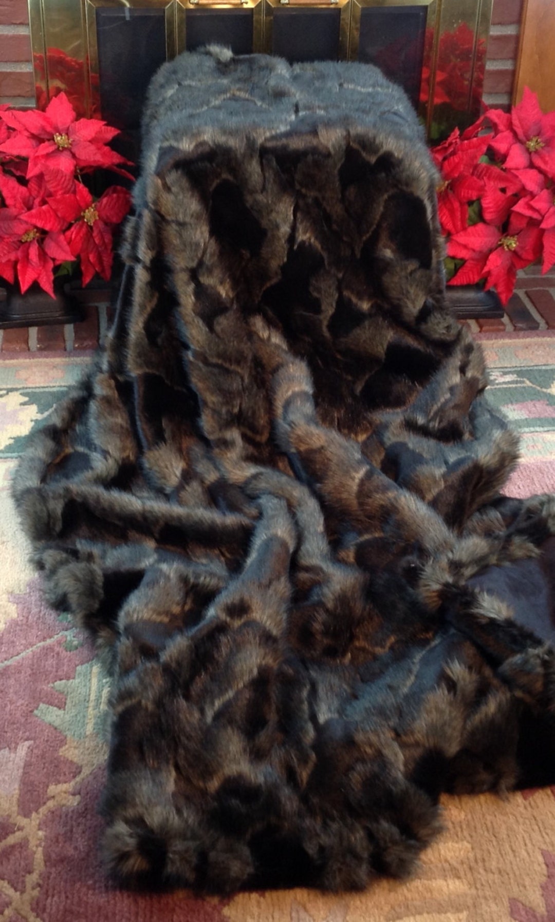 Extra Big Throw-heavyweight Arctic Fox Faux Fur/79”x61"/stylish Warm ...