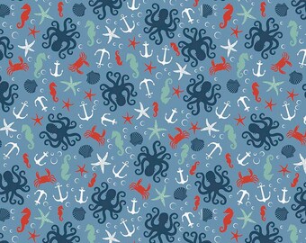 Crab fabric | Etsy