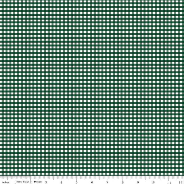 Dark Green Checker Fabric - Etsy