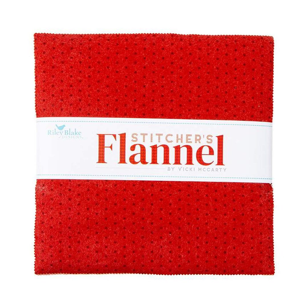 SALE Stitcher's FLANNEL Layer Cake 10 Stacker Bundle Riley Blake ...