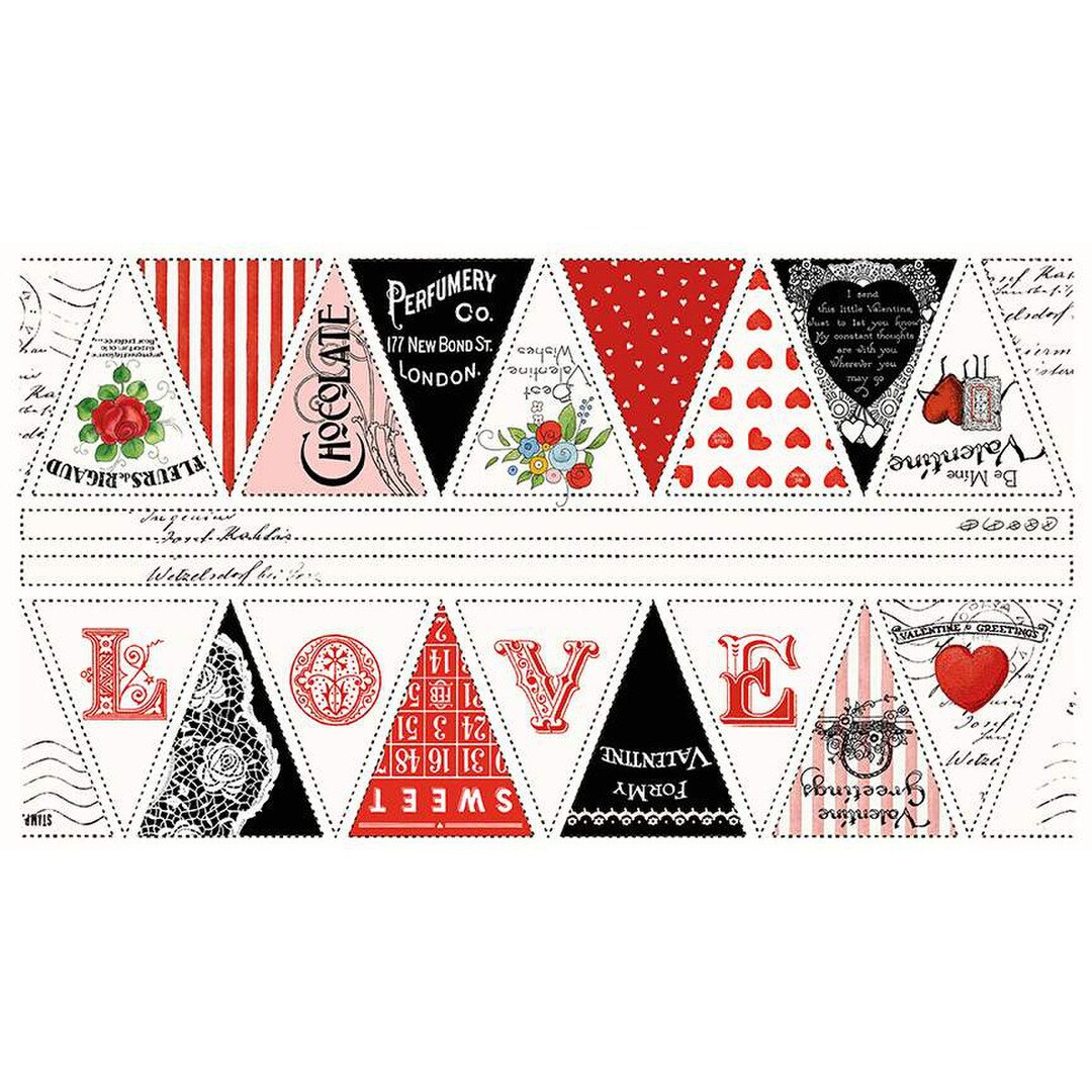Be Mine Valentine Bunting Panel P12793 - by Riley Blake Designs ...