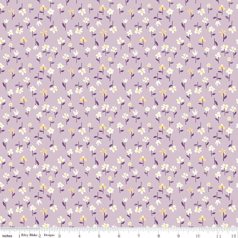 Lilac Floral Fabric - Etsy