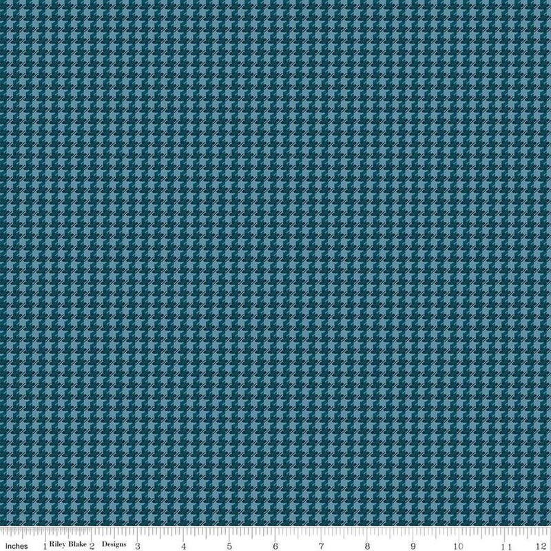 Denim Houndstooth Fabric - Etsy