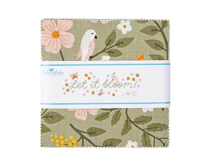 Let It Bloom Charm Pack 5" Stacker Bundle - Riley Blake Designs - 42 ...