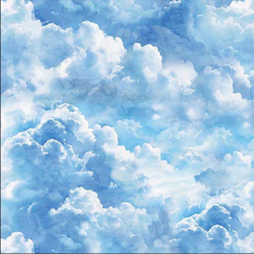 Earthly Delights Clouds 31312 Sky Blue B - - QT Fabrics - Cloudy Sky ...