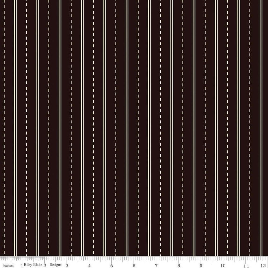Route 66 Road Stripes C15014 Black - Riley Blake Designs - Dashed Lines ...
