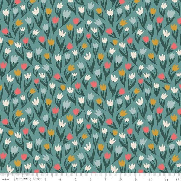Tulip Print Fabric - Etsy