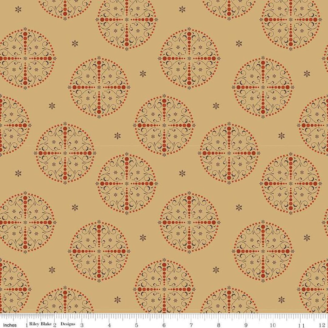 SALE Sewing Your Oats Medallions C15703 Wheat - Riley Blake Designs ...