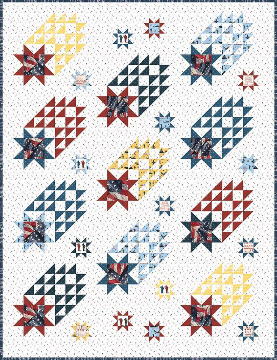 Star Stream Quilt PATTERN P162 by Sally Davies - Riley Blake Designs ...