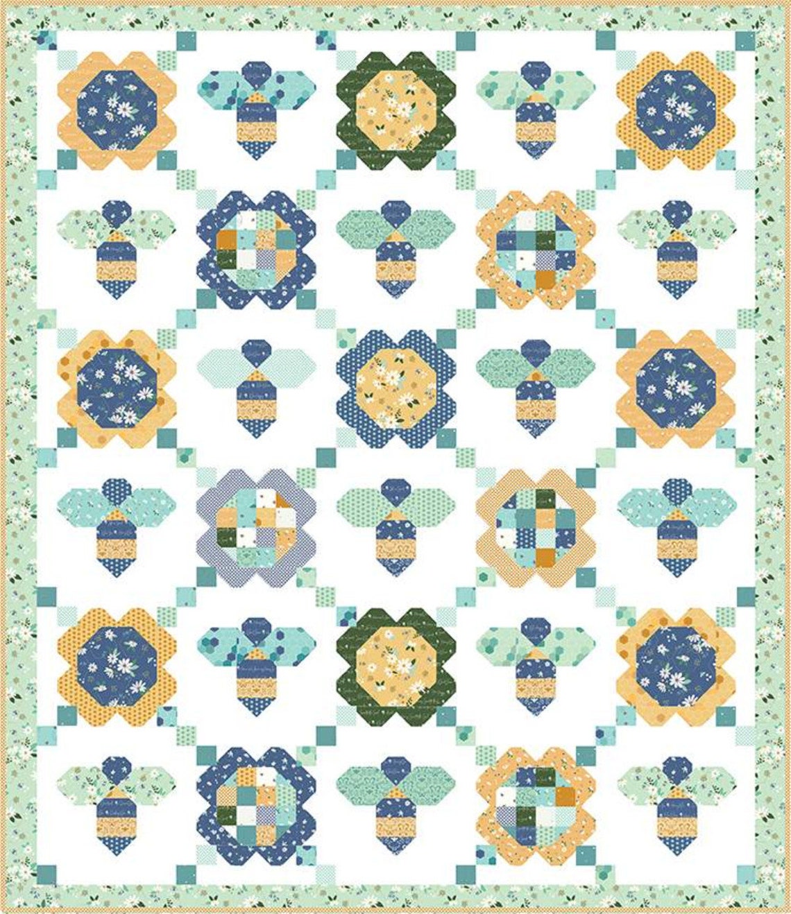 Daisy a Day Quilt PATTERN P138 - Beverly Mccullough - Riley Blake ...