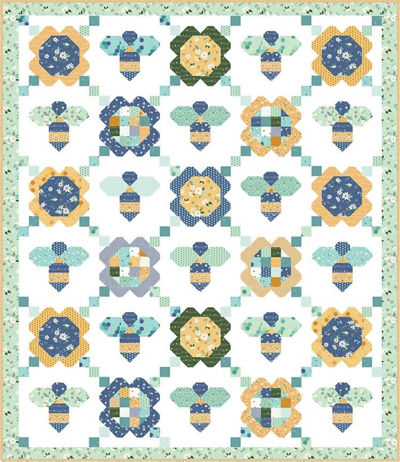 Daisy a Day Quilt PATTERN P138 - Beverly Mccullough - Riley Blake ...