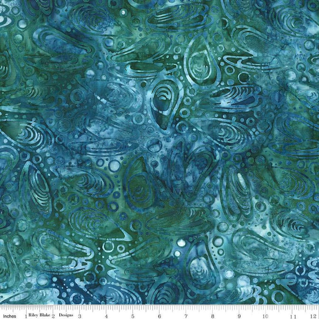 Expressions Batiks Toes in the Sand BT23154 Tempo Teal - Riley Blake ...