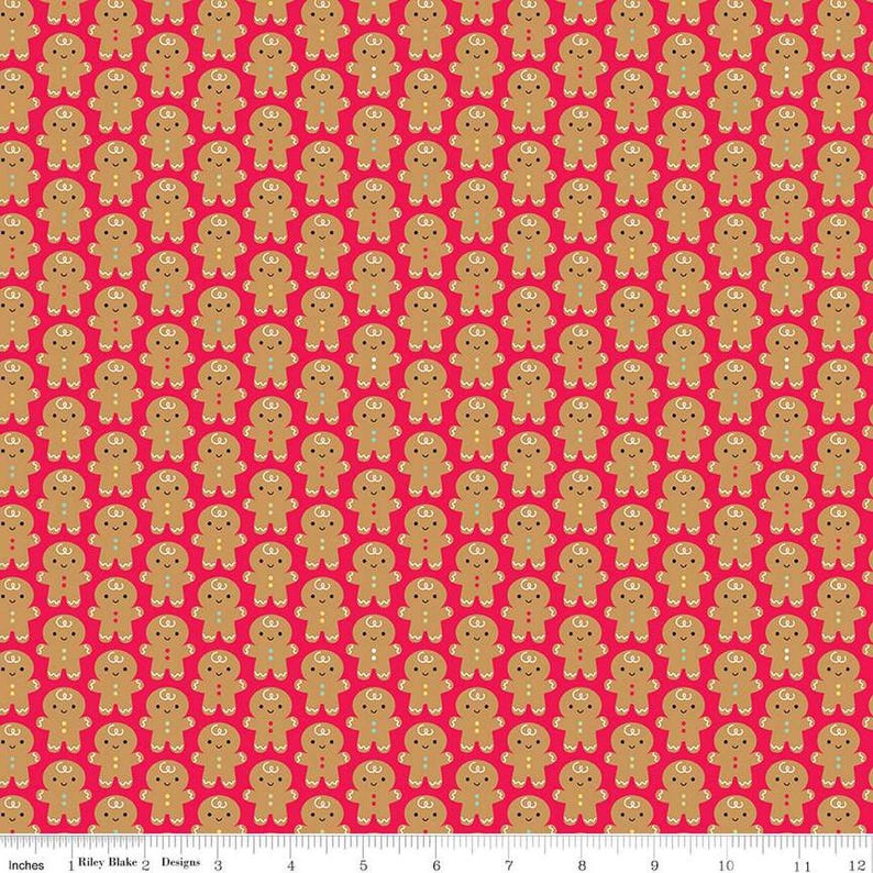 Gingerbread Kisses Gingerbread Men C16442 Red - Riley Blake Designs ...