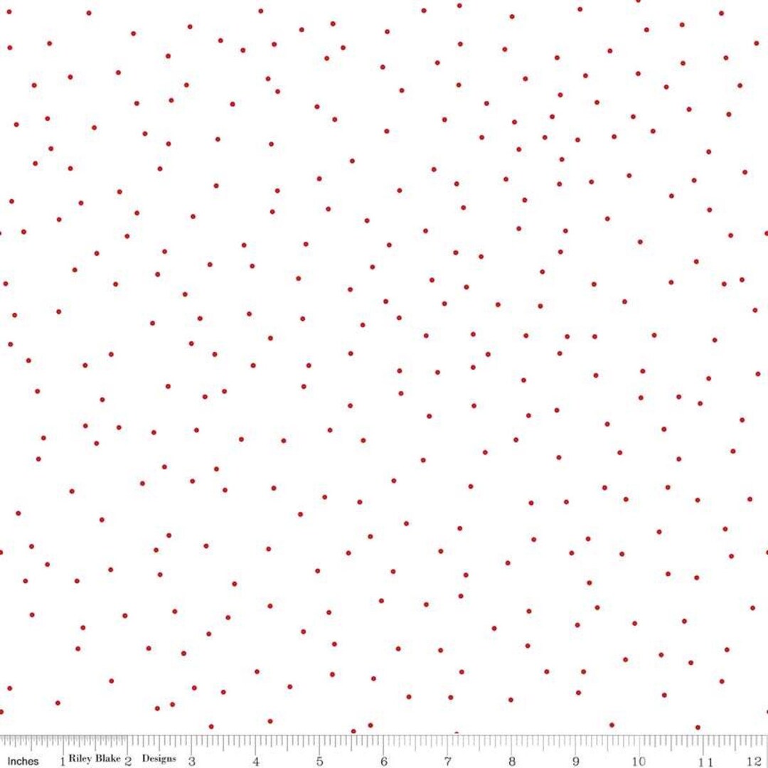 SALE Pin Dot Red - Riley Blake Designs - Red on White Polka Dot ...