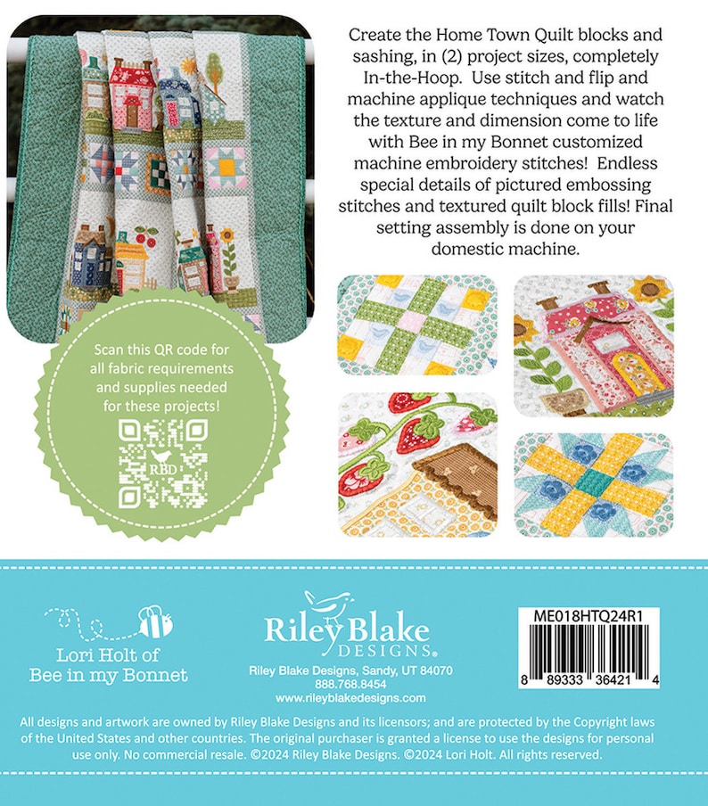 SALE Machine Embroidery Home Town Quilt Projects INSTRUCTIONS ...
