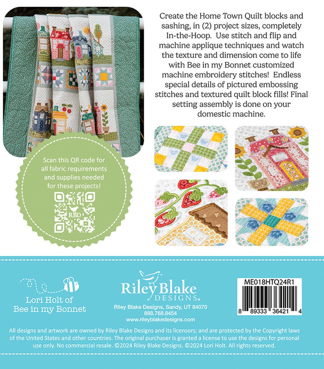 SALE Machine Embroidery Home Town Quilt Projects INSTRUCTIONS ...