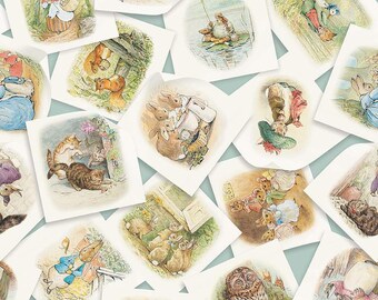 FLANNEL the Tale of Peter Rabbit Main F15316 Blue - Riley Blake Designs ...