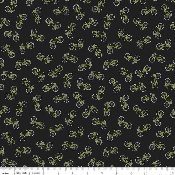 Bicycle Print Fabric - Etsy