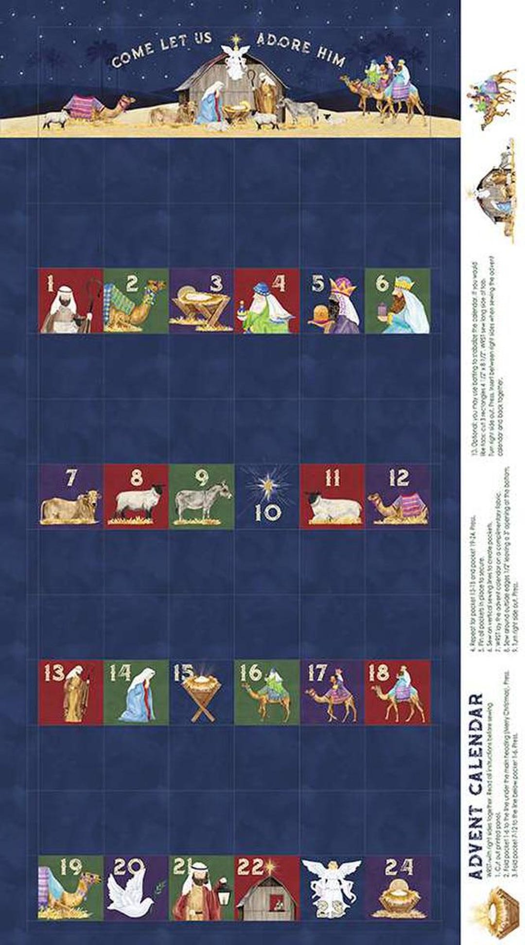 Come Let Us Adore Him Advent Calendar Panel - Riley Blake Designs ...