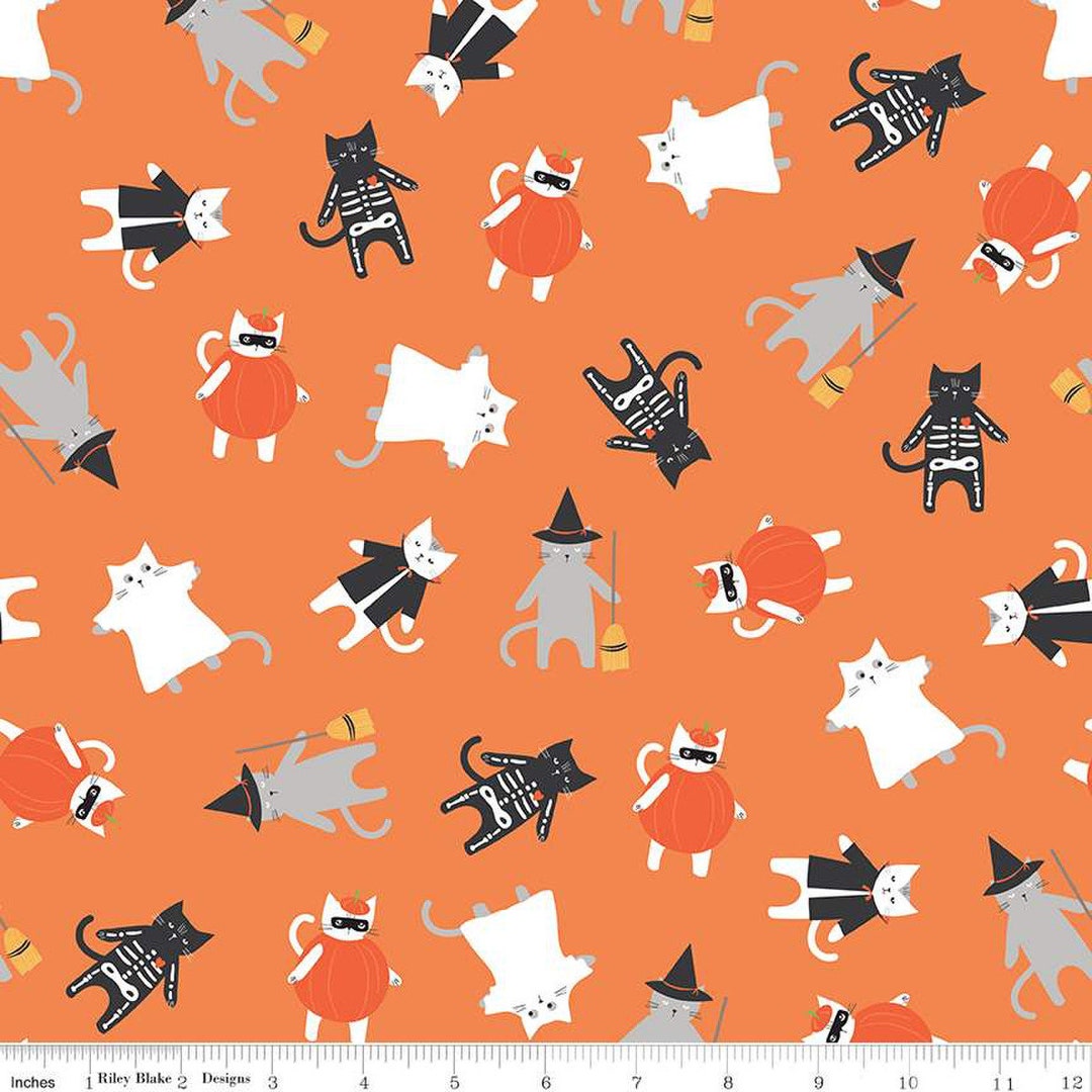 DEAL Hey Bootiful Main C13130 Orange - Riley Blake Designs - Halloween ...