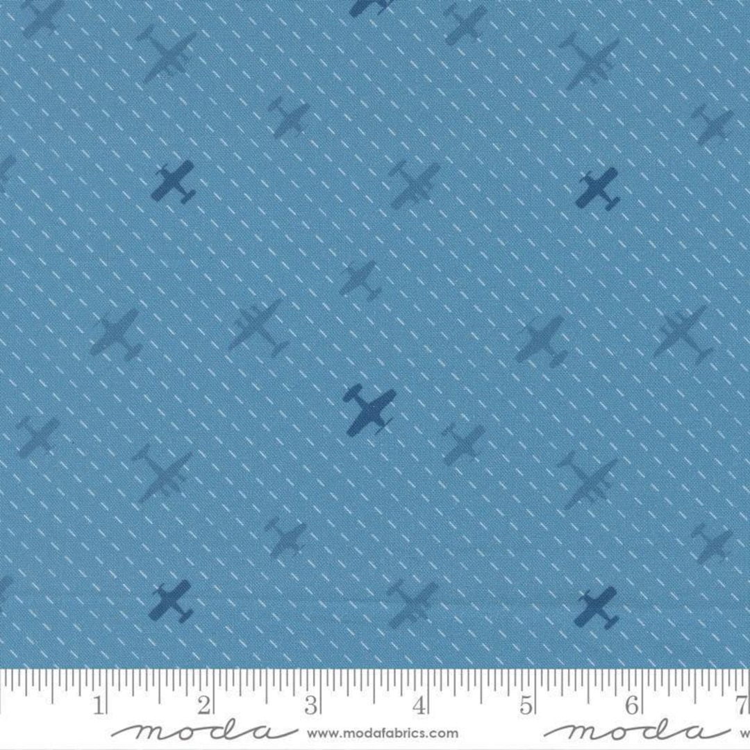 High Flight Airplanes 45064 Lake - Moda Fabrics - Flight Path Novelty ...