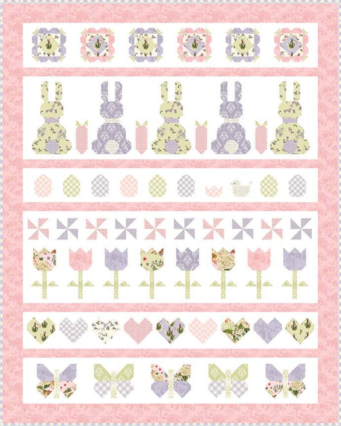 Sew Fast Steal! Sweet Spring Row Quilt PATTERN P138 - Beverly ...