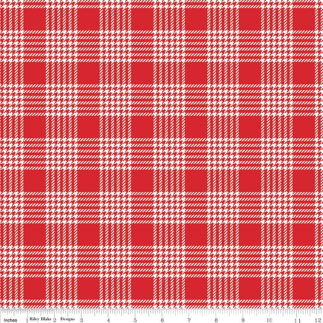 Peace on Earth Plaid C13454 White Riley Blake Designs Christmas ...