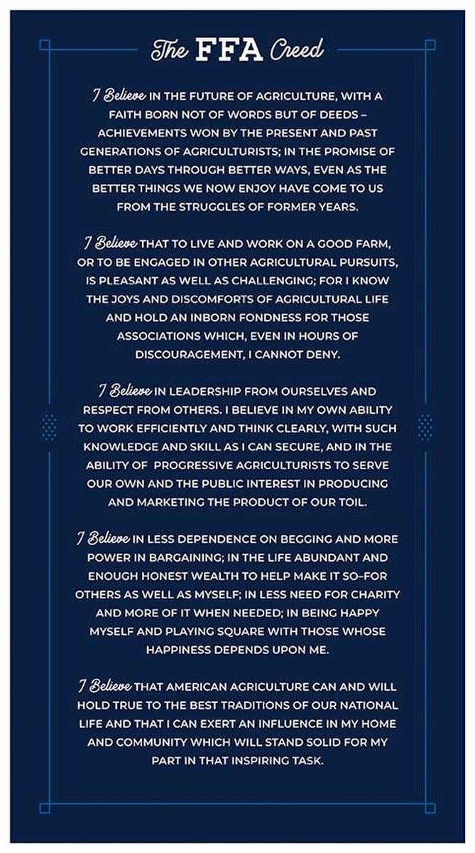 FFA Forever Blue 2 FFA Creed Panel Future Farmers Fabric P15855 - Riley ...