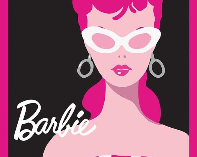 SALE Barbie Panel P9735 Black by Riley Blake Designs 1959 Barbie ...
