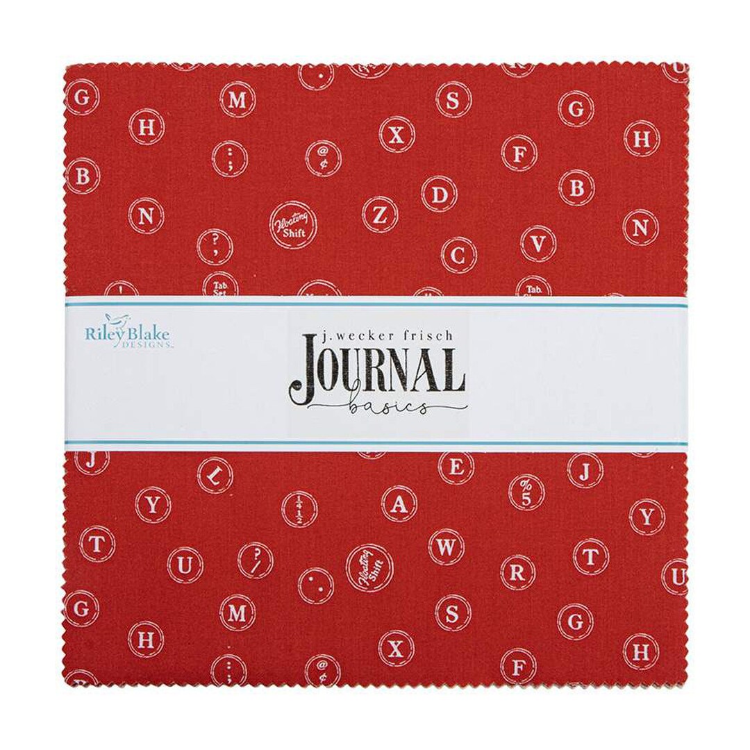 SALE Journal Basics Layer Cake 10 Stacker Bundle Riley Blake 42 Piece Precut Pre Cut J. Wecker ...